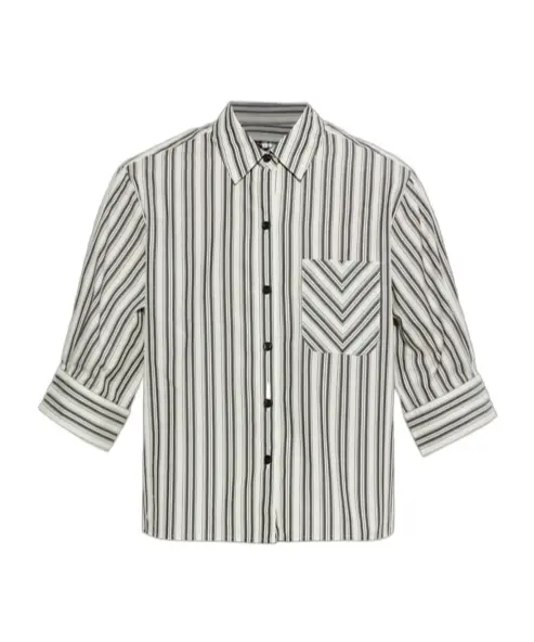 RAG  BONE Rag & Bone Striped Shirt With Lapel And Button Closures