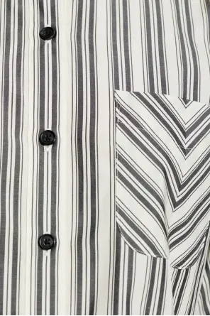 RAG  BONE Rag & Bone Striped Shirt With Lapel And Button Closures
