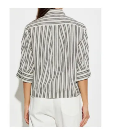 RAG  BONE Rag & Bone Striped Shirt With Lapel And Button Closures