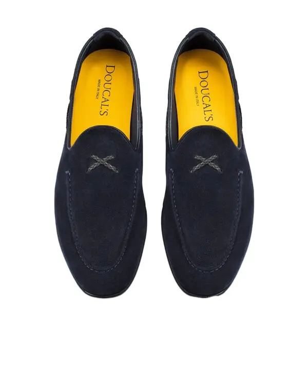 DOUCAL'S Suede Slip-on Loafers