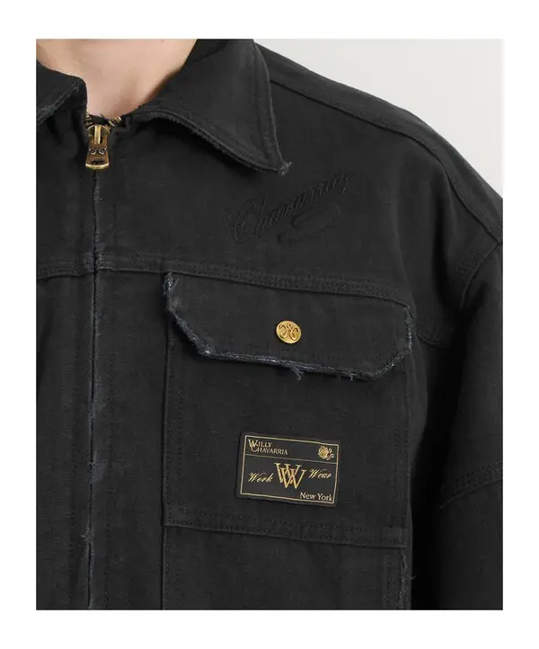 WILLY CHAVARRIA Zip-fastening Work Jacket - Black