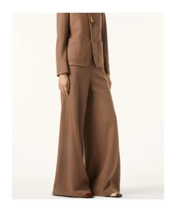Loro Piana Wide Leg Ribbed Knit Pants