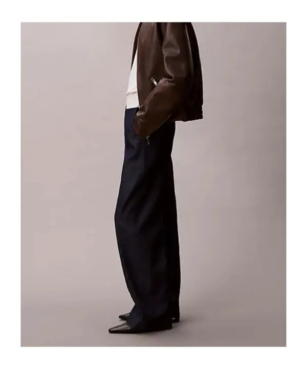 Calvin Klein Straight-leg Pleated Trousers