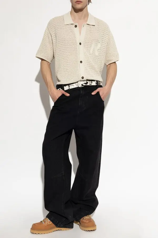 REPRESENT Crochet Short Sleeve Cardigan