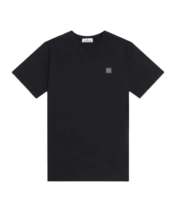 Stone Island Logo Patch Crewneck T-shirt - Black