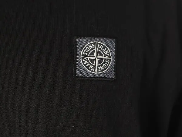Stone Island Logo Patch Crewneck T-shirt - Black