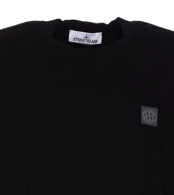 Stone Island Logo Patch Crewneck T-shirt - Black
