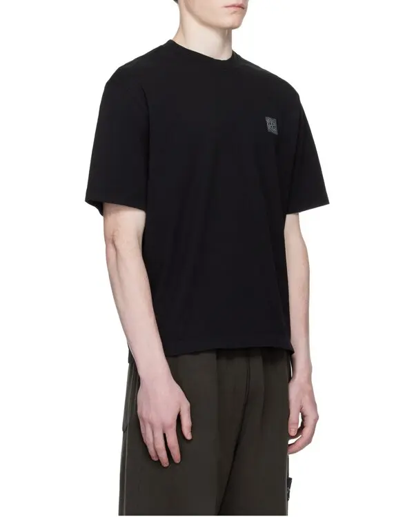 Stone Island Logo Patch Crewneck T-shirt - Black