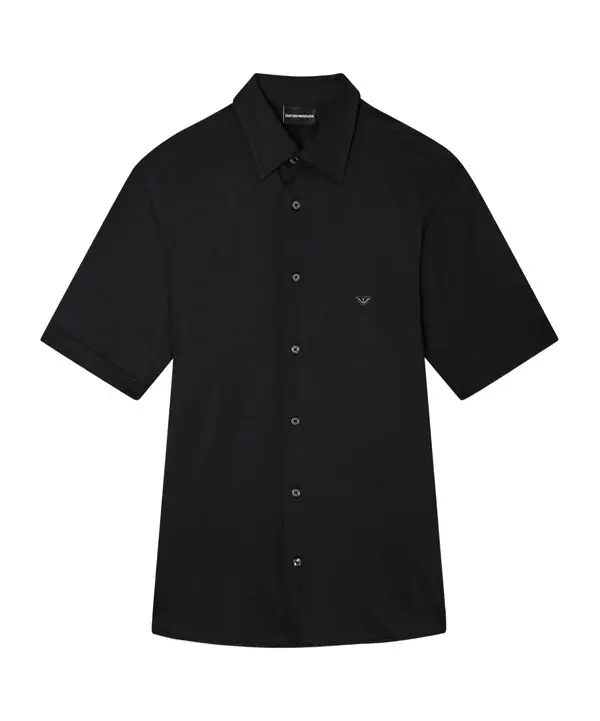 Emporio Armani Short-sleeve Logo Shirt - Black