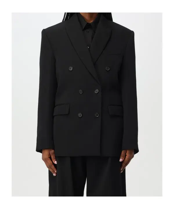 Wardrobe.NYC Double-breasted Wool Blazer - Black