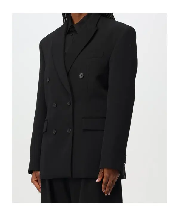 Wardrobe.NYC Double-breasted Wool Blazer - Black