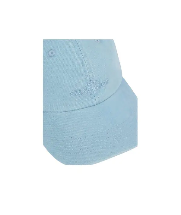Stone Island Embroidered Logo Baseball Cap - Dusty Blue