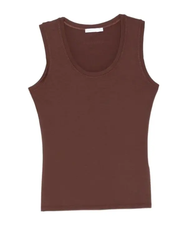 Patrizia Pepe Sleeveless Round Neck Top - Red
