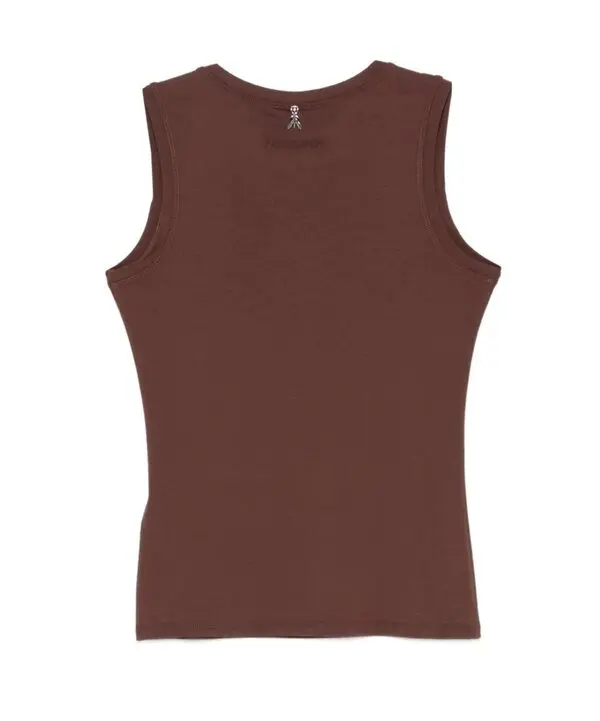 Patrizia Pepe Sleeveless Round Neck Top - Red