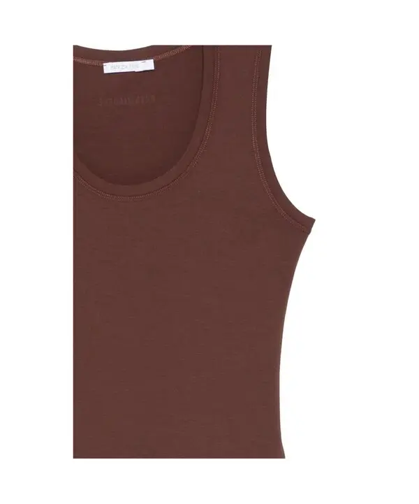 Patrizia Pepe Sleeveless Round Neck Top - Red