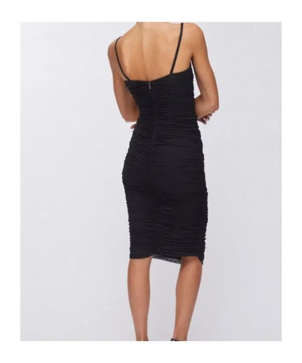 Liu Jo Sleeveless Bustier Midi Dress With Rhinestone Embellishments