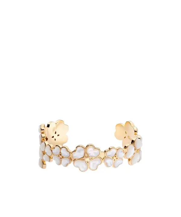 Dior Sparkling Clover Cuff Bracelet - Yellow