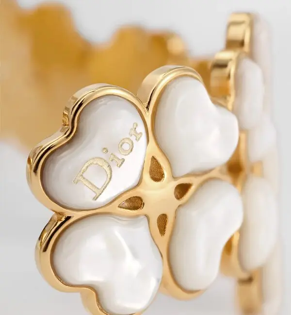 Dior Sparkling Clover Cuff Bracelet