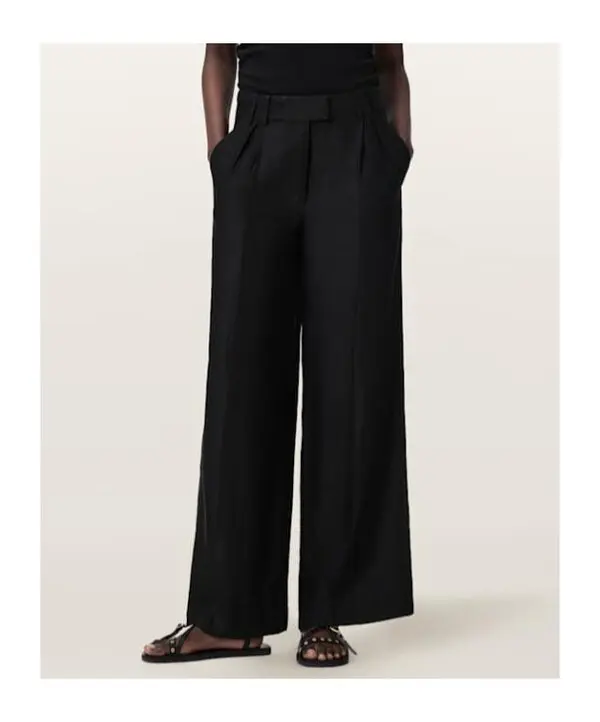 ALLSAINTS Charley Pleated Trousers - Black