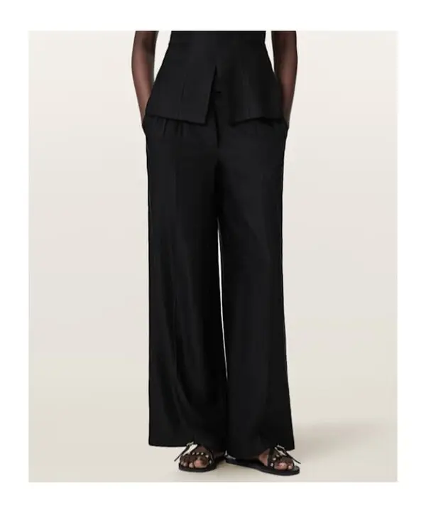 ALLSAINTS Charley Pleated Trousers - Black