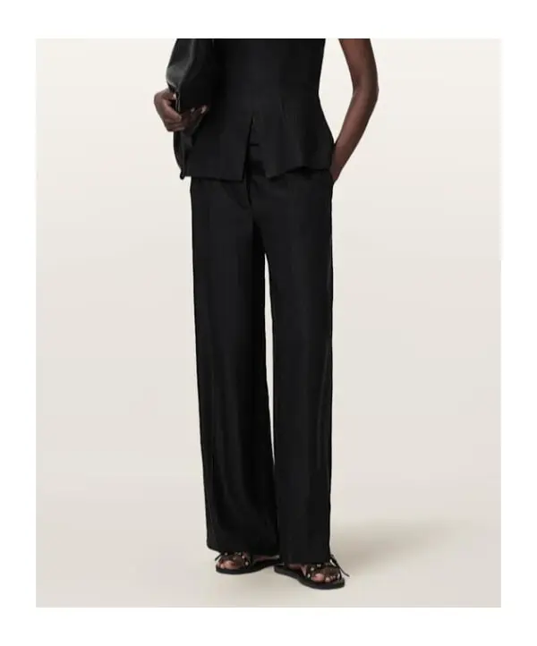 ALLSAINTS Charley Pleated Trousers - Black