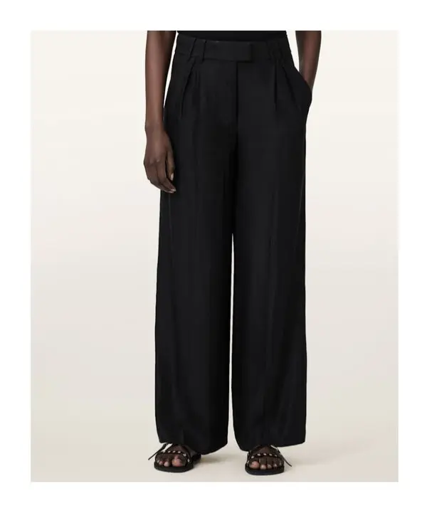 ALLSAINTS Charley Pleated Trousers - Black
