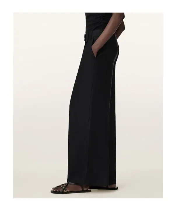 ALLSAINTS Charley Pleated Trousers - Black