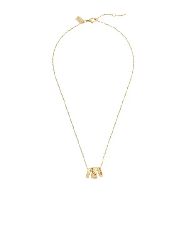 COACH Circle Pendant Necklace - Golden