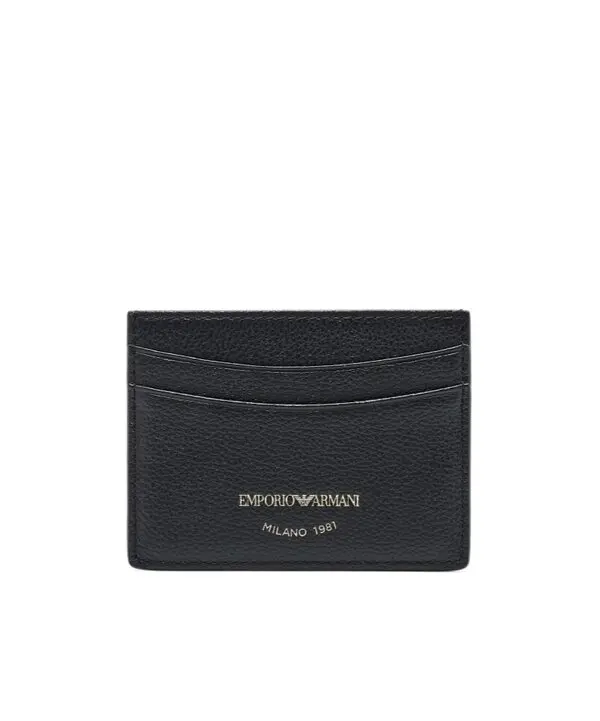 Emporio Armani Logo-printed Card Case - Black