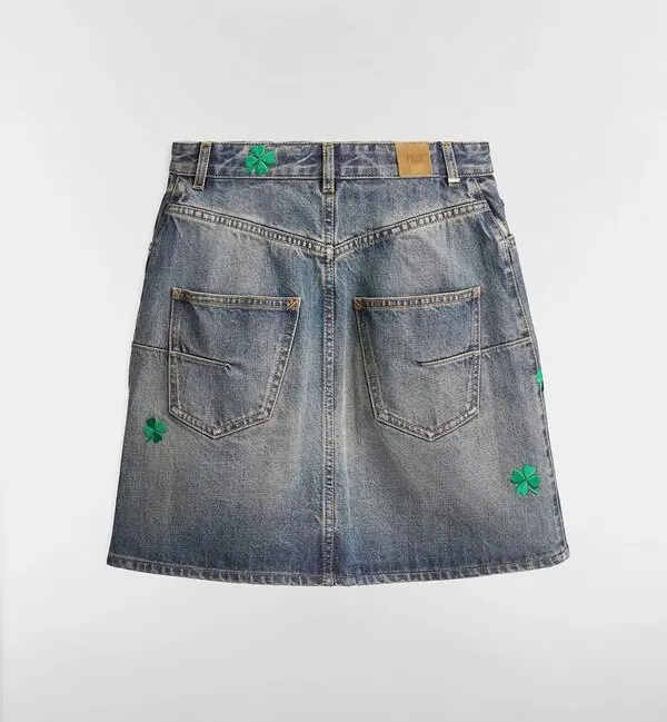 Dior Embroidered Clover Mini Skirt