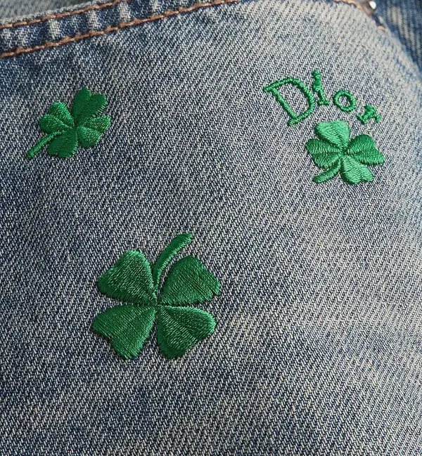 Dior Embroidered Clover Mini Skirt