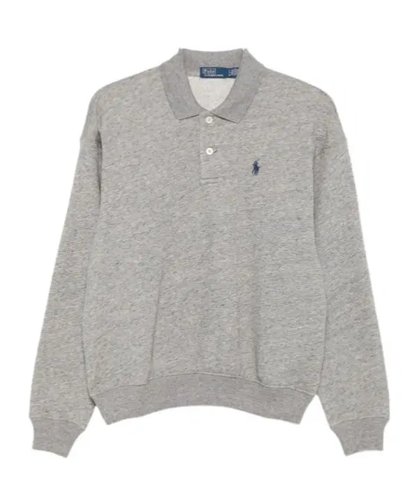 Polo Ralph Lauren Logo Embroidered Long Sleeve Polo Shirt - Gray