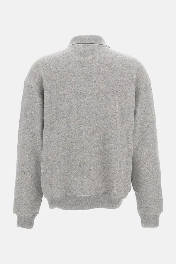 Polo Ralph Lauren Logo Embroidered Long Sleeve Polo Shirt - Gray