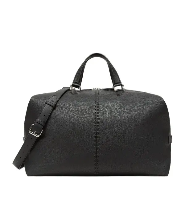 Fendi Selleria Duffle Bag With Hand-sewn Stitches - Black