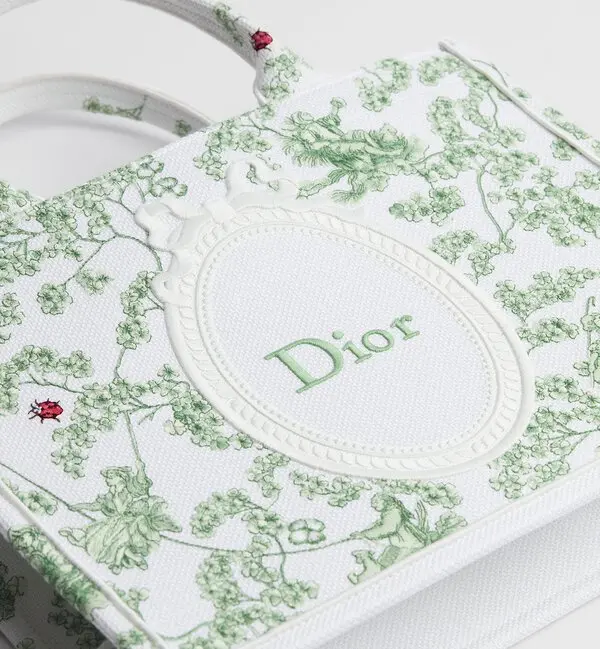 Dior Medium Book Tote - Green Multicolor