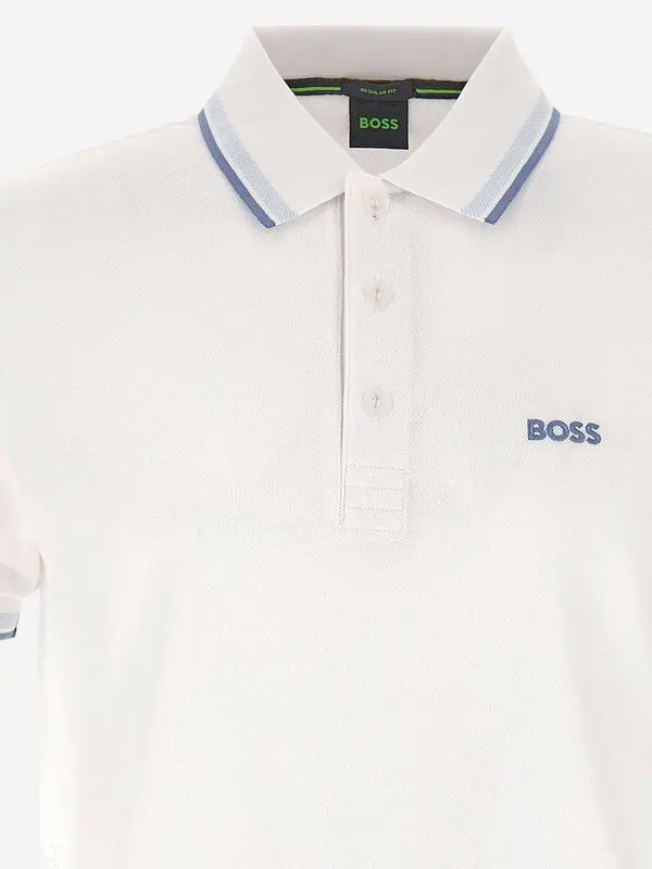 Hugo Boss Logo Embroidered Short-sleeved Polo Shirt