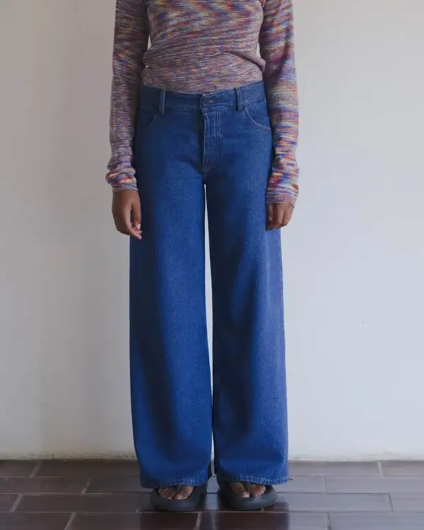 BASERANGE Grass Pants Silk Cotton Denim
