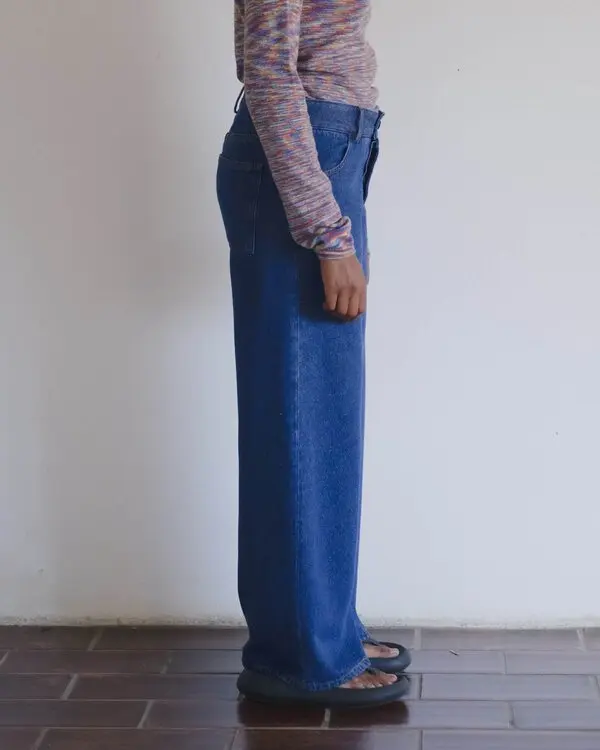 BASERANGE Grass Pants Silk Cotton Denim