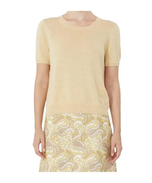 Max Mara Crew Neck Short-sleeved Knit Sweater