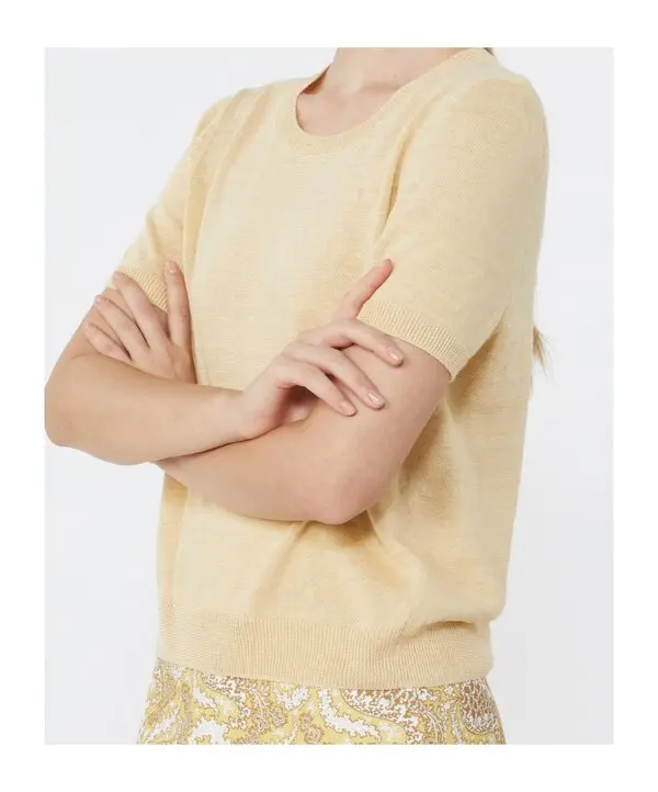 Max Mara Crew Neck Short-sleeved Knit Sweater