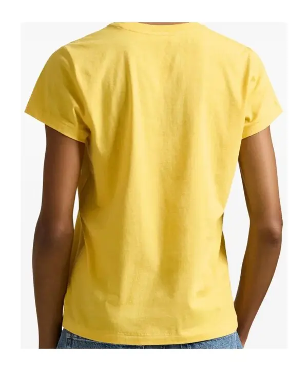 Polo Ralph Lauren Crewneck T-shirt With Embroidered Logo - Yellow