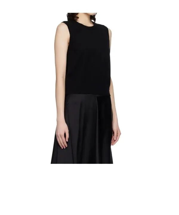 ANINE BING Sleeveless Round Neck Fine Knit Top