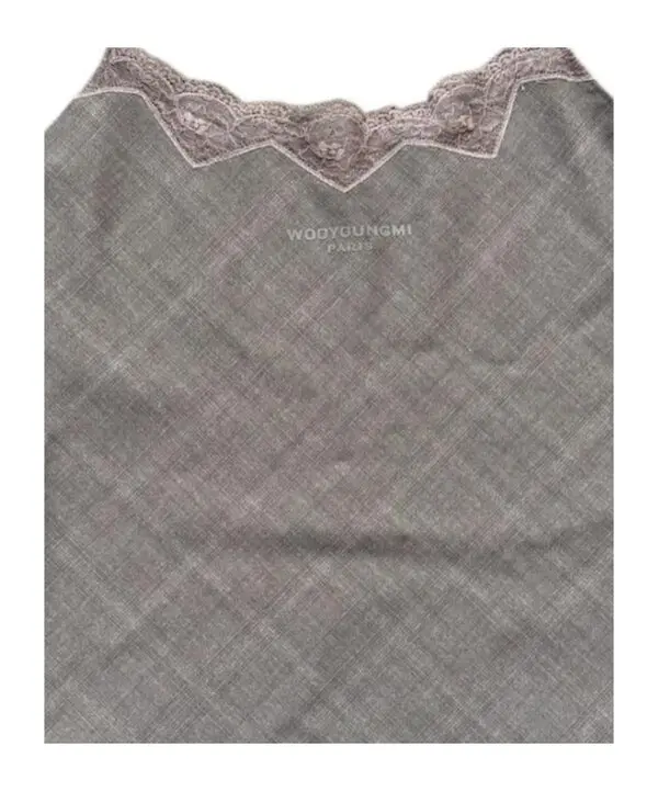 WOOYOUNGMI Spaghetti Strap Camisole With Lace Collar