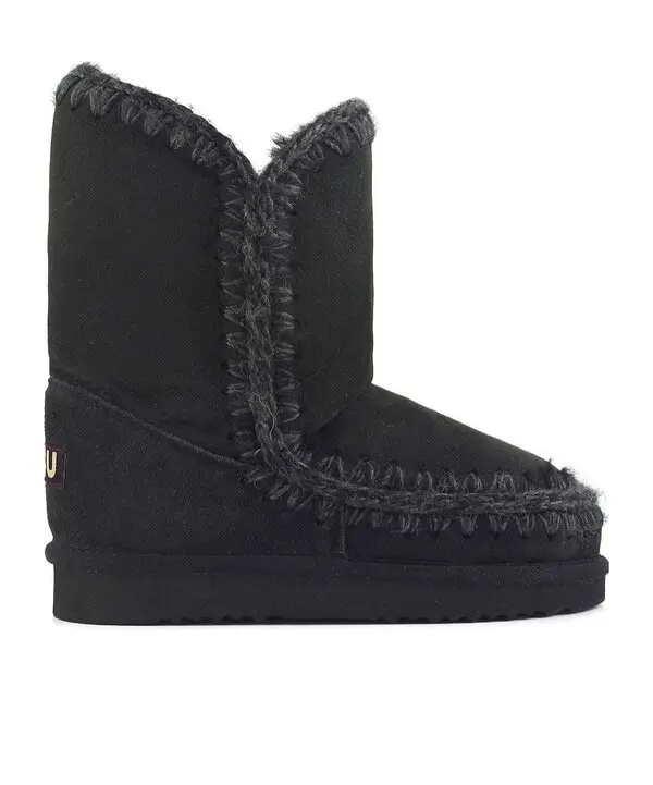 Mou Logo Detail Boots - Black