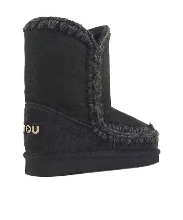 Mou Logo Detail Boots - Black