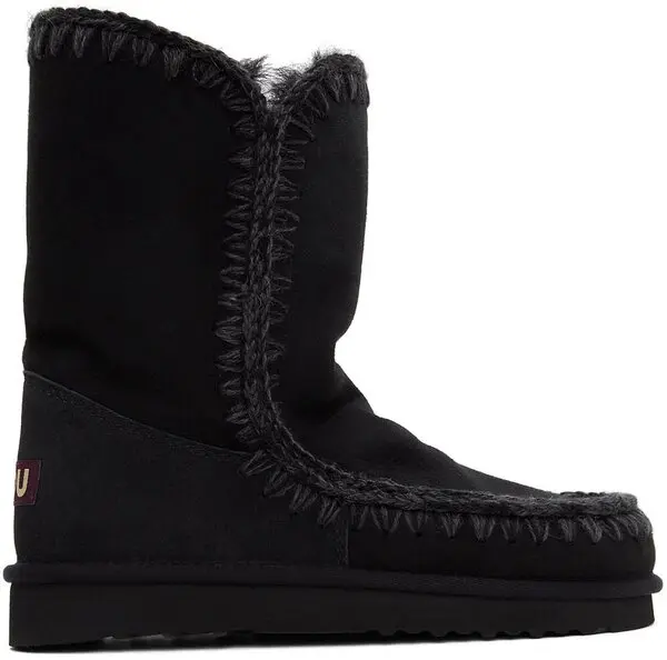 Mou Logo Detail Boots - Black
