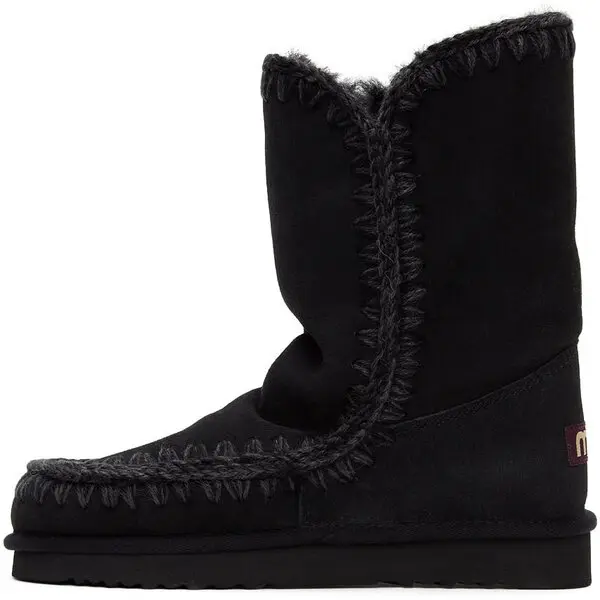 Mou Logo Detail Boots - Black