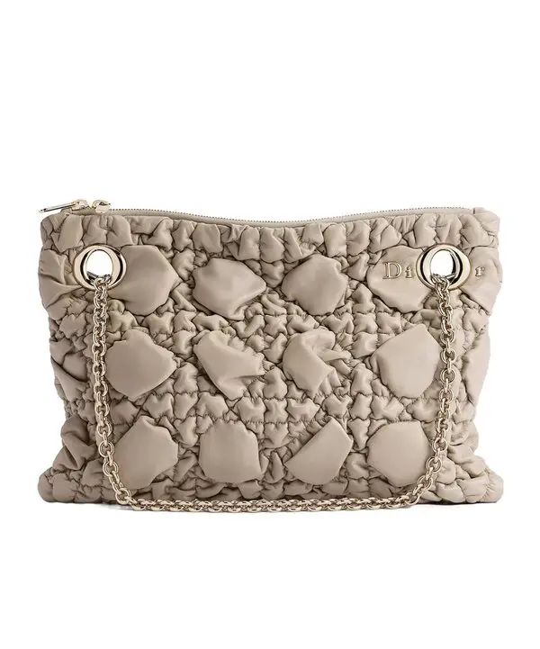 Dior Milly-la-forêt Small Bag With Gold-plated Chains - Sand