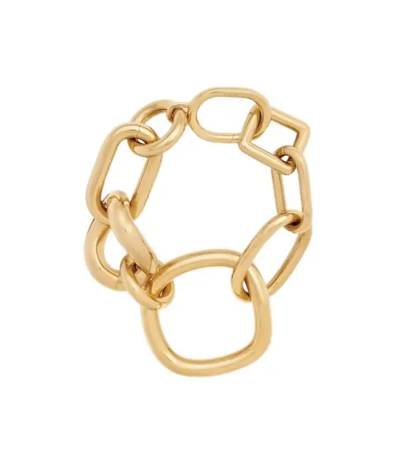 Celine Modern Chunky Gourmette Chain Bracelet In Finish Brass