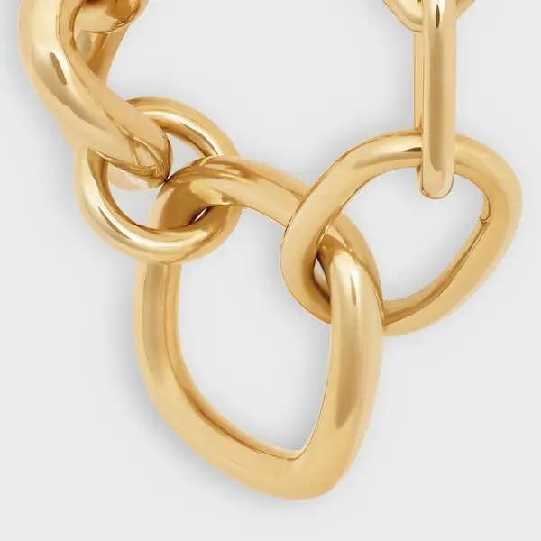Celine Modern Chunky Gourmette Chain Bracelet In Finish Brass